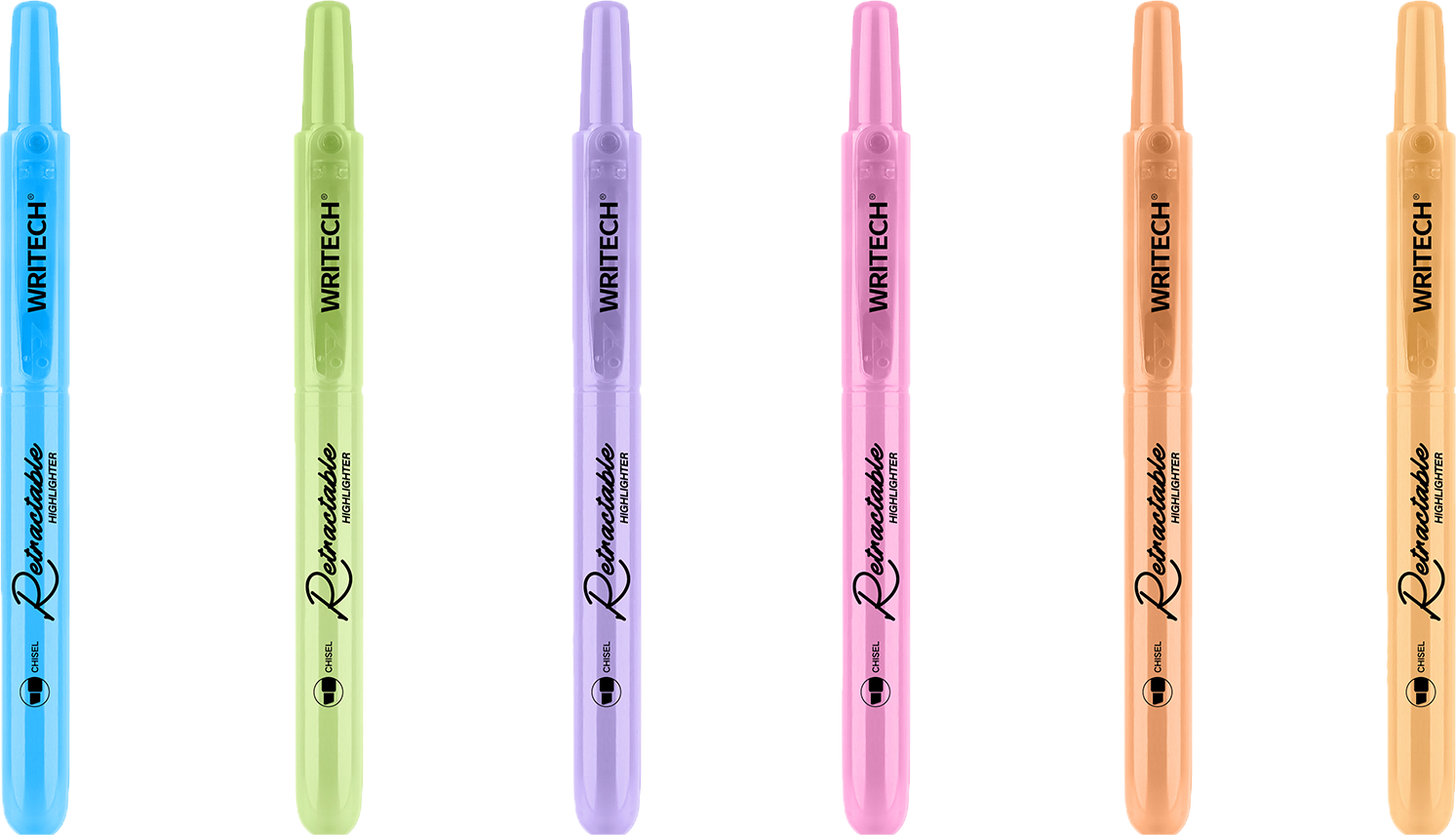 Textmarker retractabil Writech Pastel - BNB