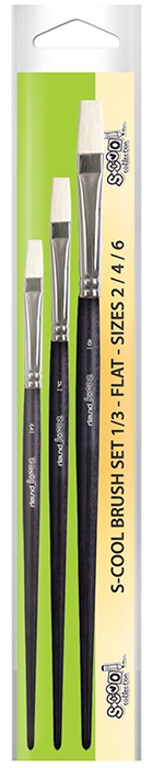 Pensula tempera 2.4.6, 3 buc/set S-Cool - BNB