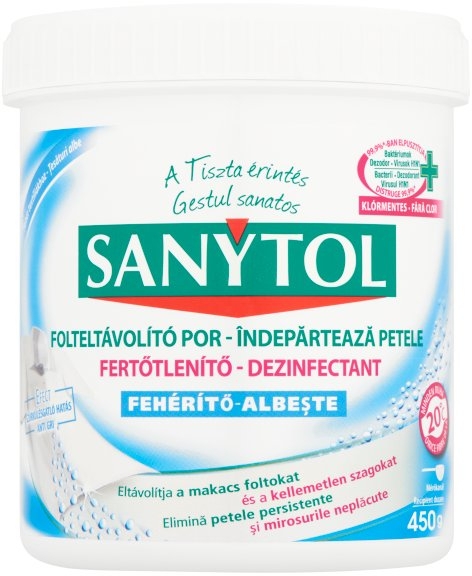 Dezinfectant Sanytol, pudra, pentru rufe albe, 450 g - BNB