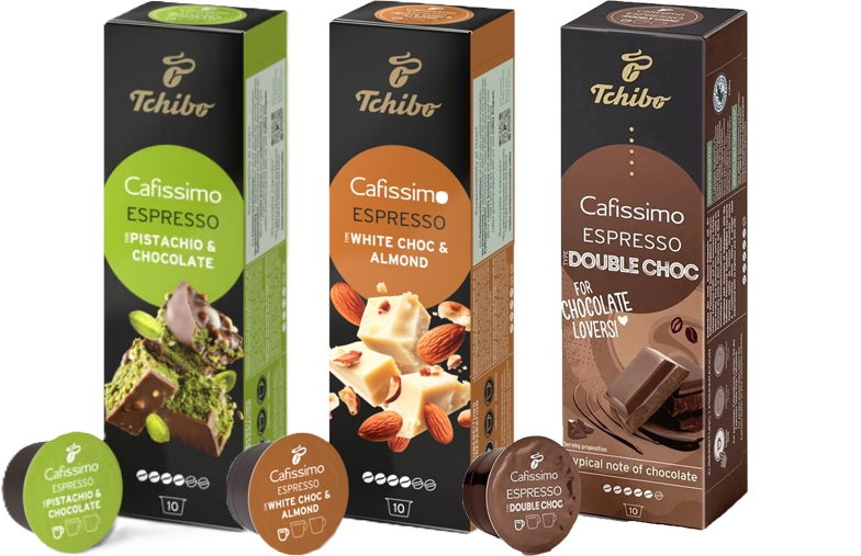 Set capsule cafea Tchibo Cafissimo Cozy Trio, 3 cutii/set - BNB