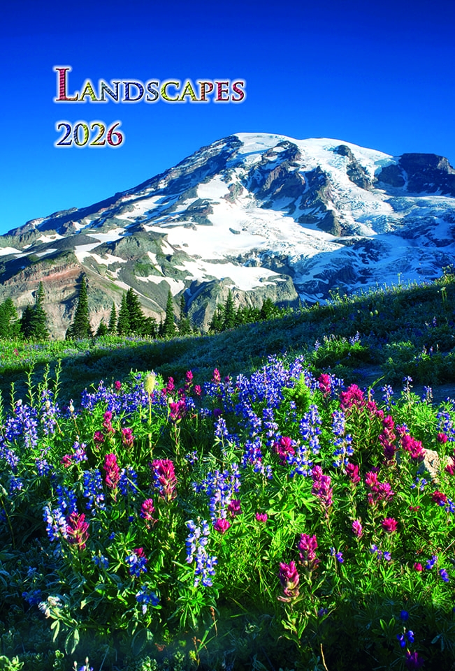 Calendar cu imagini Landscapes, 31.5 x 48 cm, 12 file, 2026 - BNB