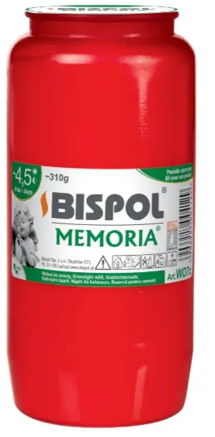 Rezerve candele, 16 buc/set, WO7 rosii ardere 4.5 zile, Bispol - BNB