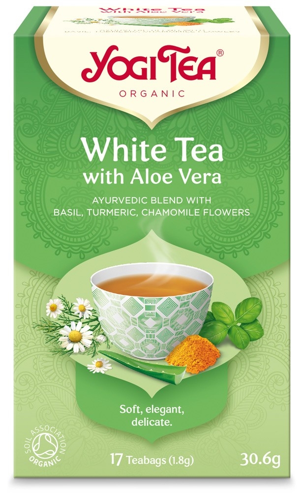 Ceai bio alb cu aloe vera, 17 pliculete 30.6g, Yogi Tea - BNB