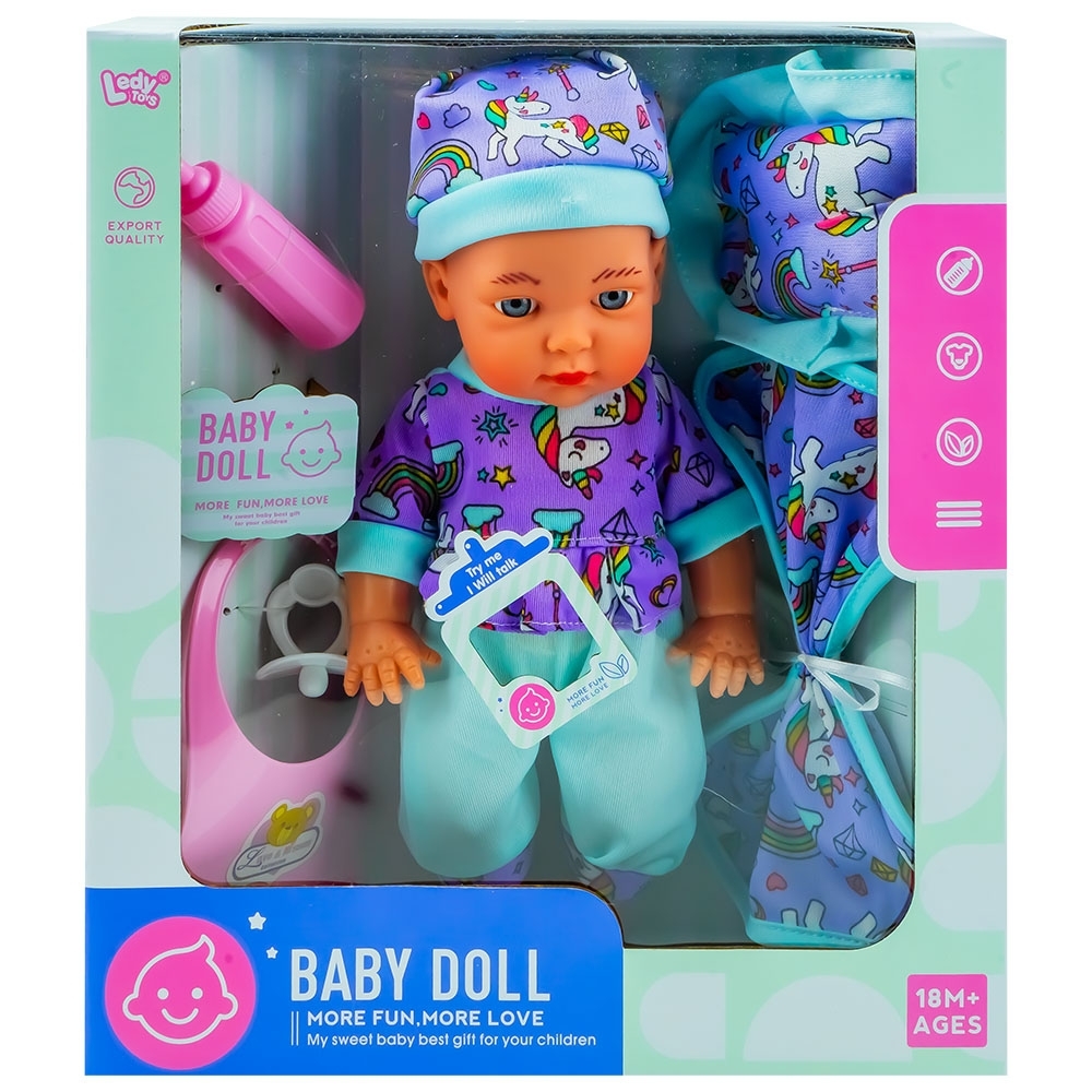 Bebelus muzical cu accesorii, baby doll - BNB