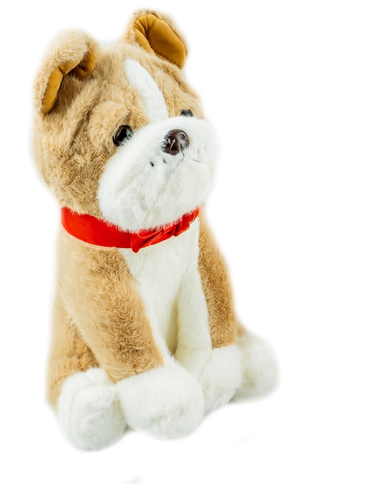 Catelus din plus, cu fundita, 28 cm - BNB