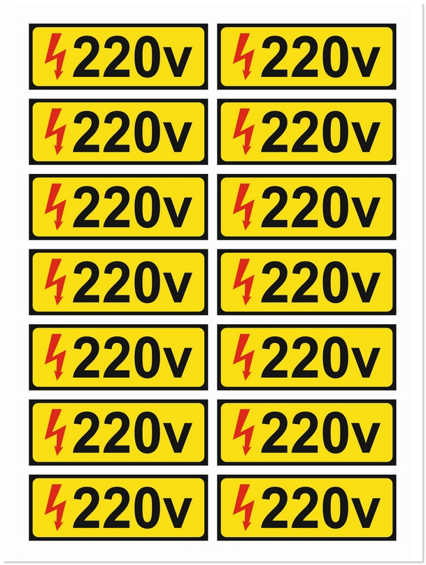 Indicator Avertizare 220v, 210x297mm - BNB